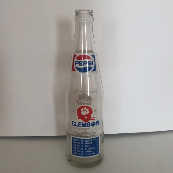 Pepsi | Other | Vintage 974 Clemson Tiger Commemorative Pepsi Bottle ...